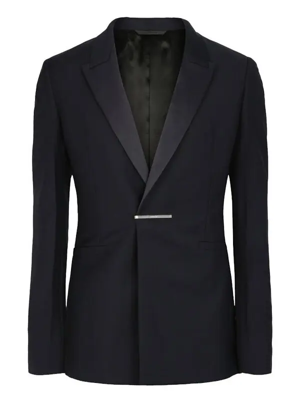 Givenchy Evening Jacket With Metal Clip Closure - Night Blue
