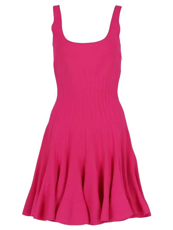 Alexander McQueen Sleeveless Ruffle Dress - Pink