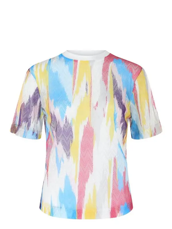 Missoni Sheer Chevron Mesh Crewneck T-shirt - Multicolor