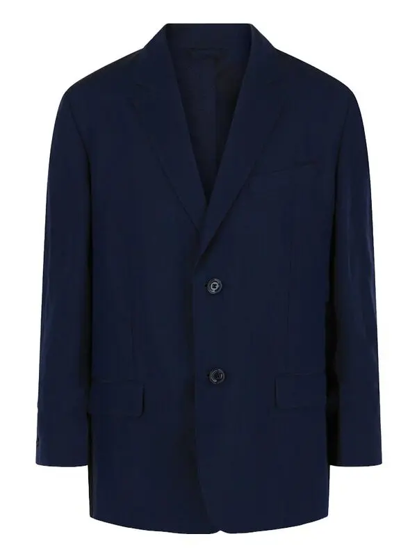 Givenchy Unconstructed Single-breasted Jacket - Navy Blue