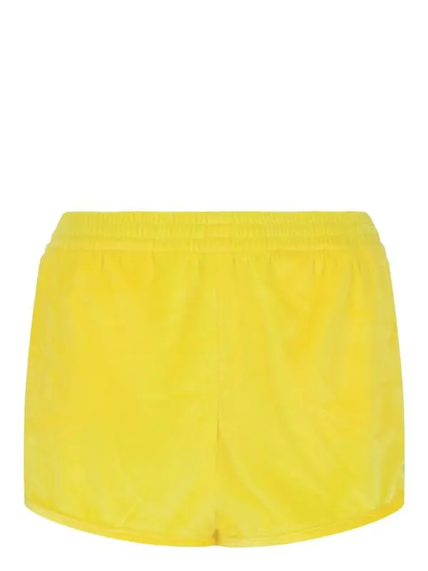Balenciaga Velvet Running Shorts - Yellow