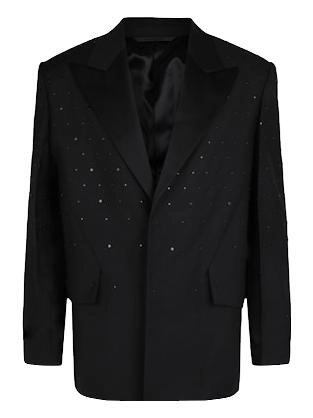 Givenchy Studded Singlebreasted Blazer - Black