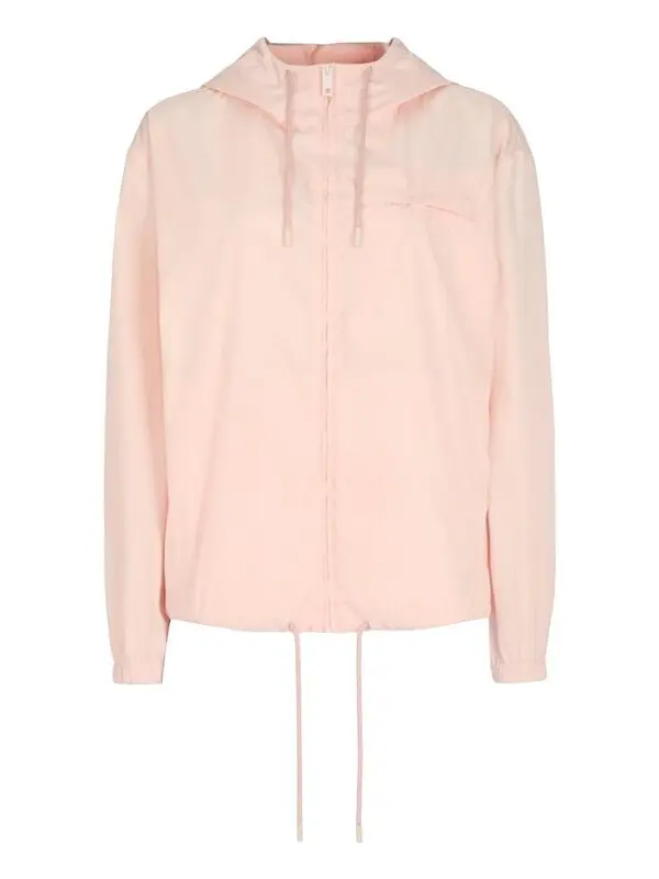 Bally Hooded Zip-up Waterproof Raincoat - Petal