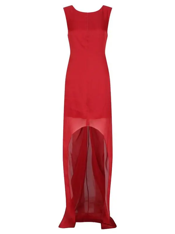 Givenchy High-low Dress With Bow Detail - Cherry