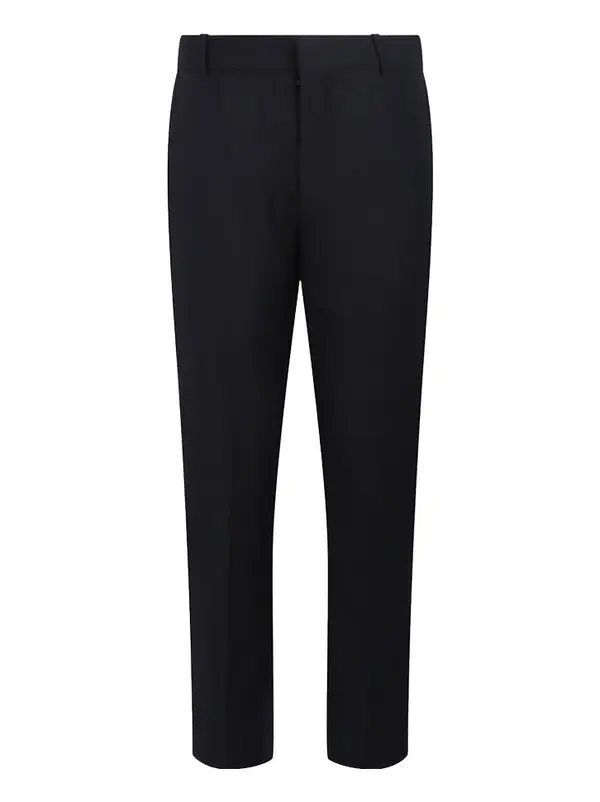 Alexander McQueen Slim Fit Cigarette Trousers - Navy Blue