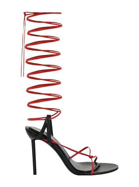 FERRAGAMO Azha X5 Wrap Tie High Heel Sandals - Black