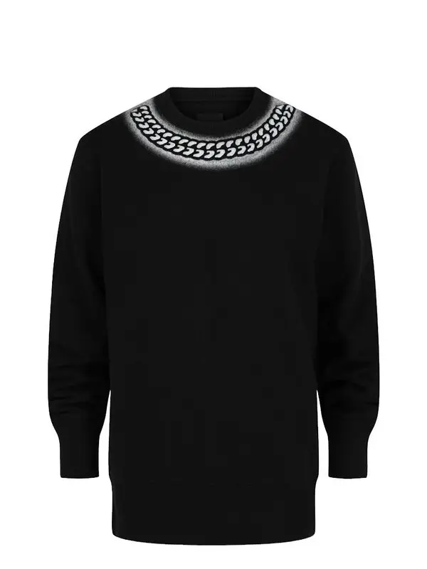 Givenchy Embossed Chain Graphic Sweatshirt - Black
