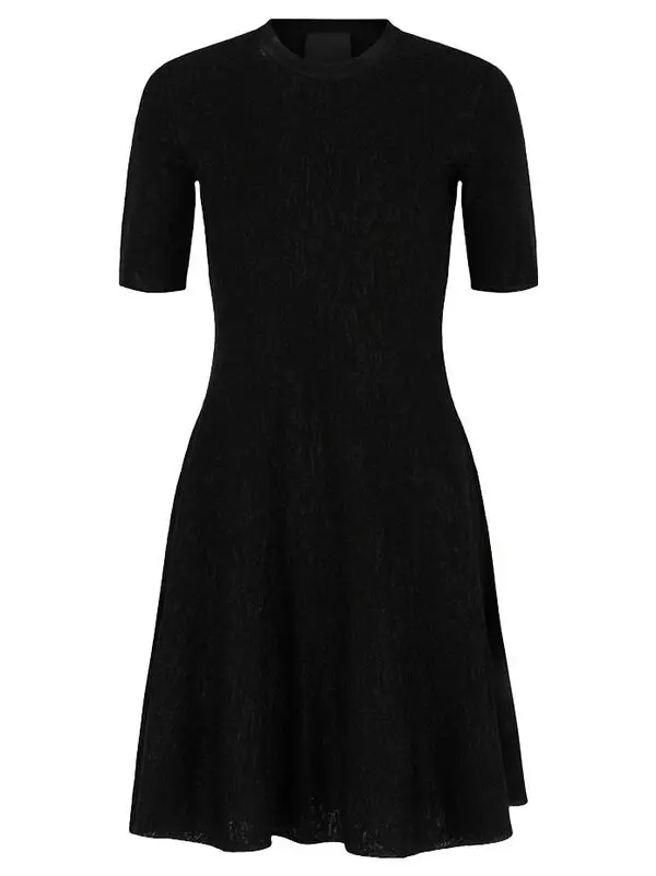 Givenchy Viscose Lurex Floral Jacquard Dress - Black