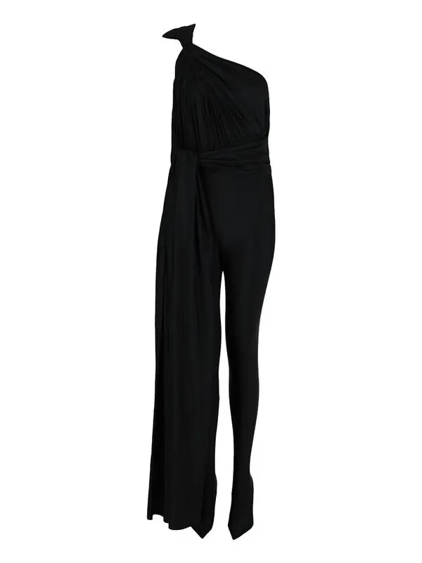 Balenciaga Draped Panta Bodysuit - Black