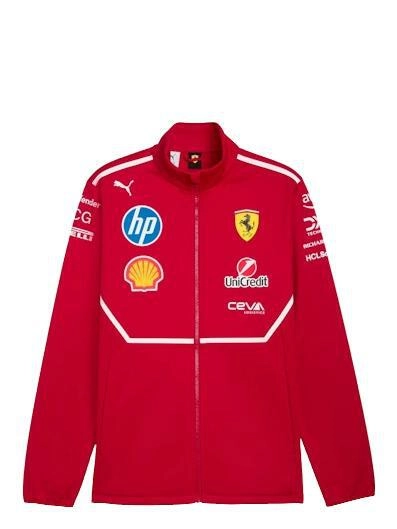 PUMA Scuderia Ferrari 2025 Team Softshell Jacket - Dark Cherry
