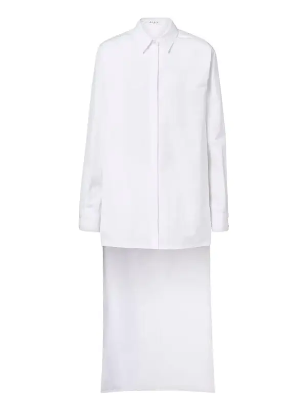 Alaïa Cotton Poplin Shirt - White
