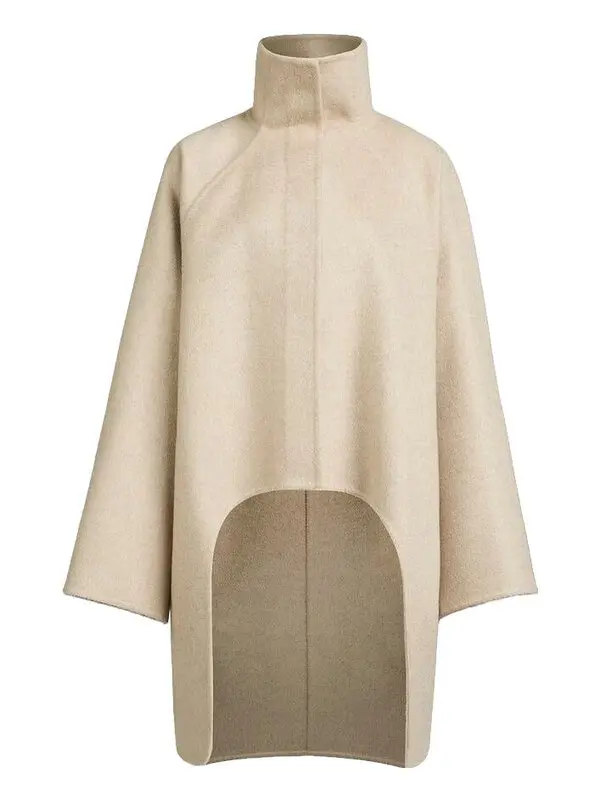 Alaïa Double Faced Cashmere Coat - Beige