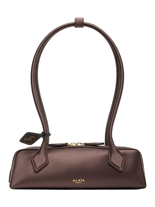Alaïa Le Teckel Small Satin Bag - Brown