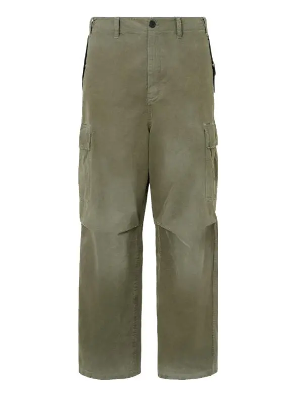 Fendi Cotton Cargo Trousers With Flap Pockets - Green