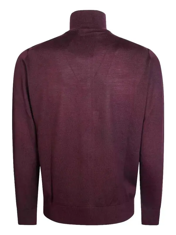 PAOLO PECORA Zip-up High-neck Cardigan - Red