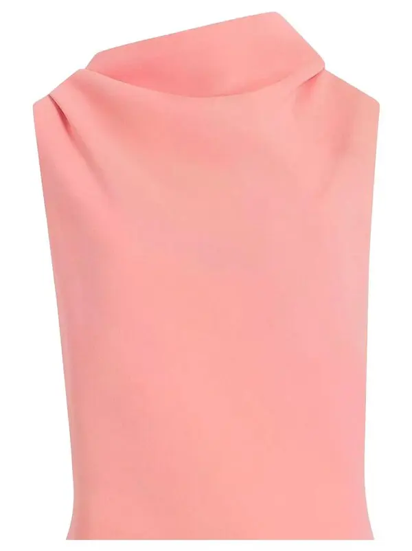 Khaite Astor Draped Cowl Neck Mini Dress - Pink