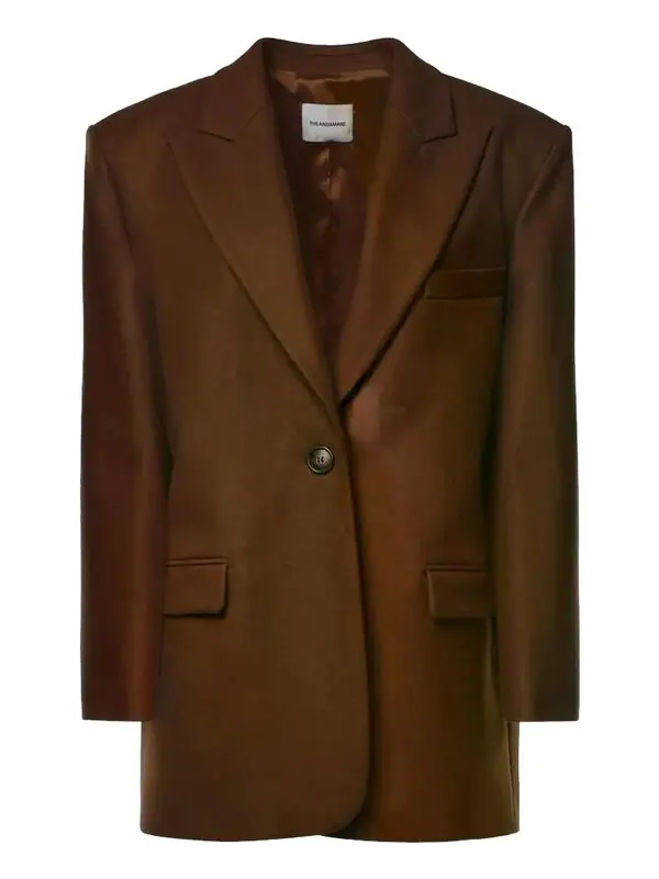 Andamane Single-breasted Blazer - Brown