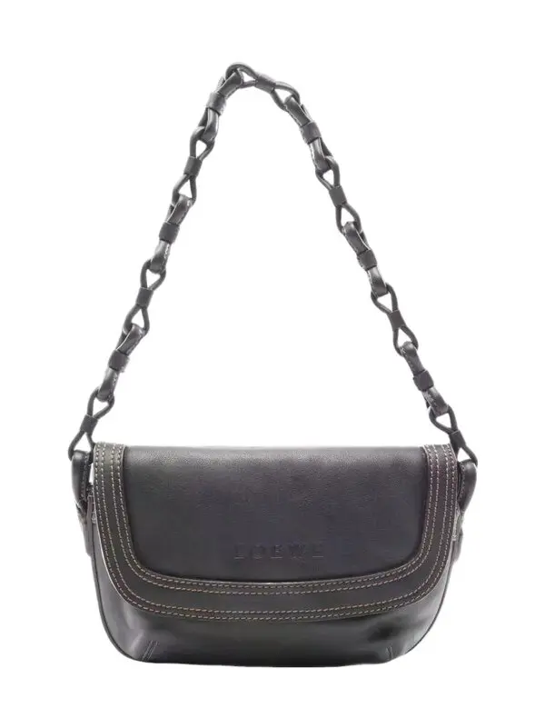 Loewe Leather Shoulder Bag - Black