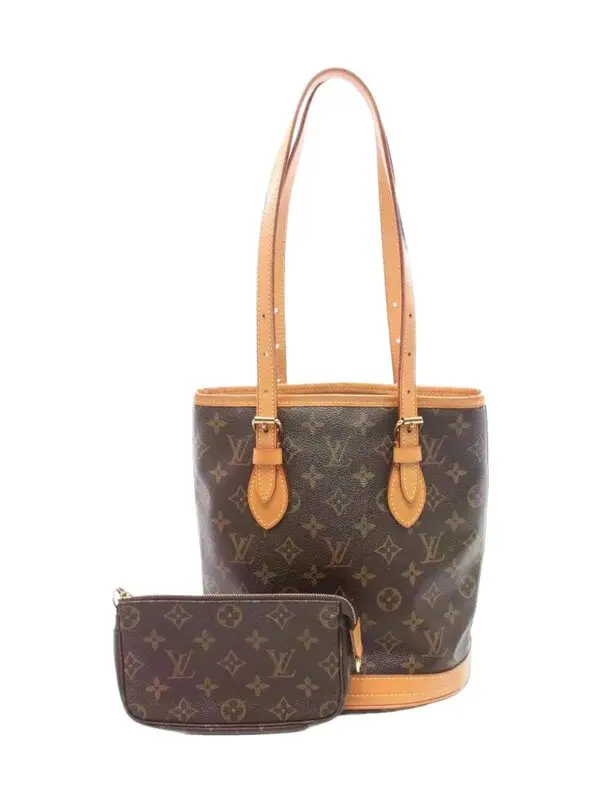 LOUIS VUITTON Monogram Canvas Bucket Pm Shoulder Bag - Brown