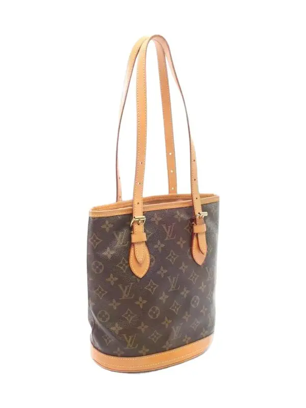 LOUIS VUITTON Monogram Canvas Bucket Pm Shoulder Bag - Brown