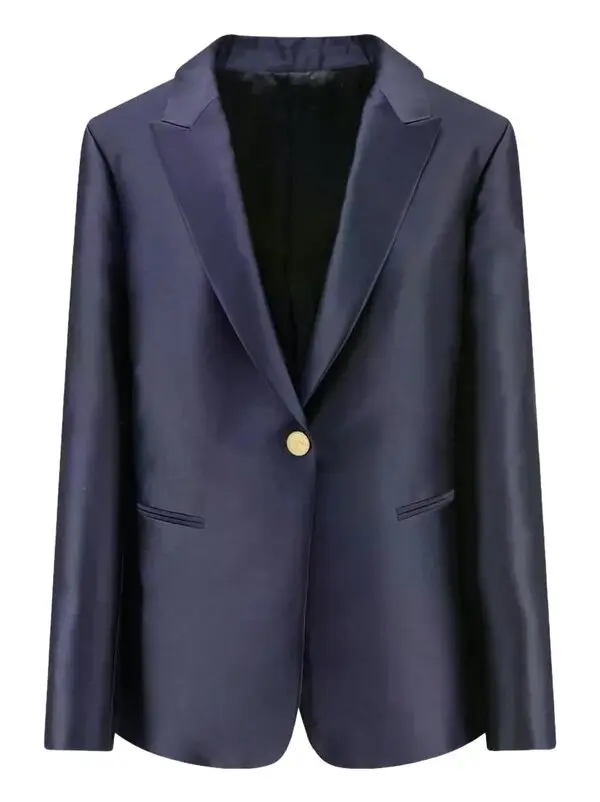 Alberta Ferretti Mikado Single-breasted Peaked-lapel Suit Jacket - Blue