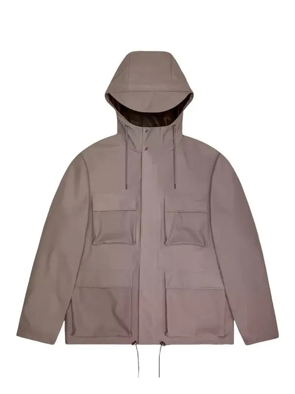 Rains Hooded Jacket - Brown