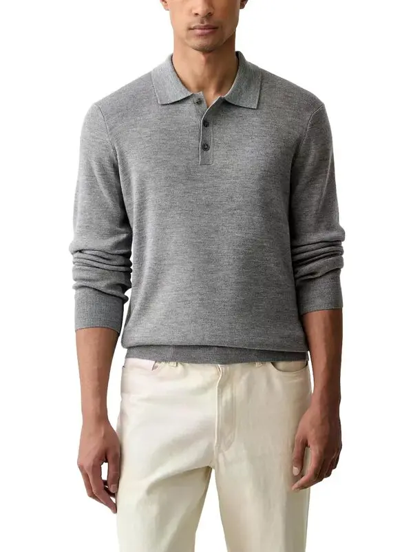 TRUSSARDI Button-placket Polo Shirt - Grey