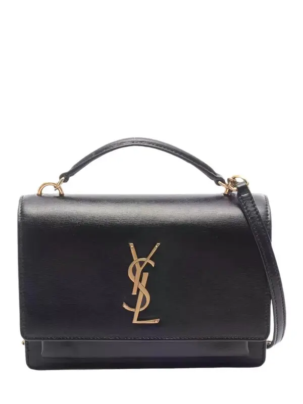 Saint Laurent Leather Sunset Chain Shoulder Bag - Black