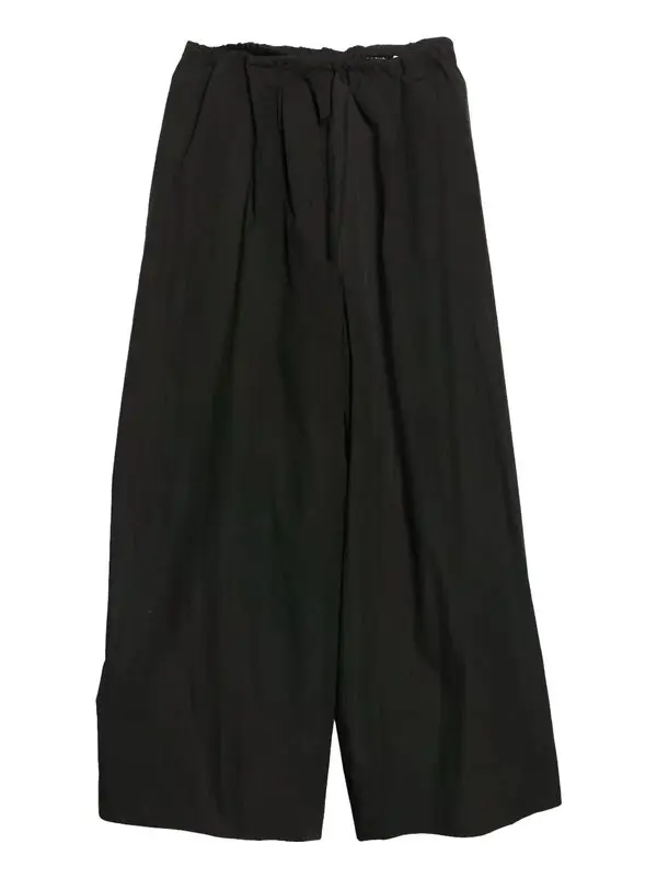 AMOMENTO Wide-leg Trousers - Black