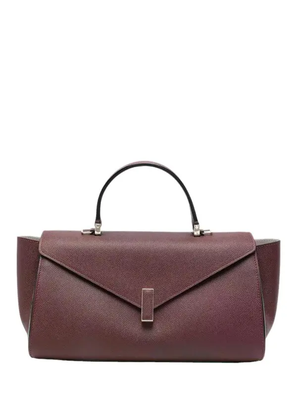 VALEXTRA Brera Leather Tote Bag - Red