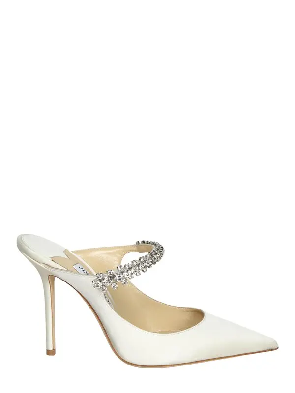 JIMMY CHOO Crystal-embellished Stiletto Pumps - White