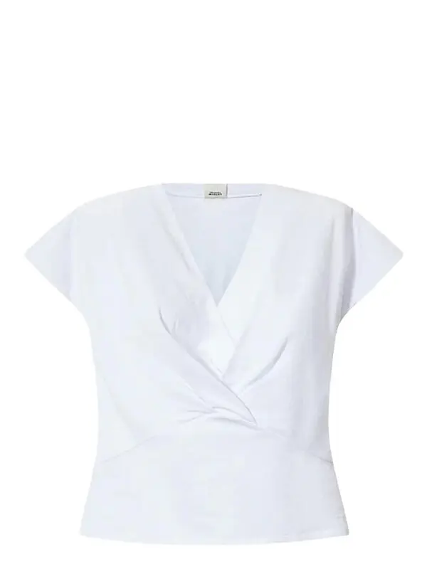Isabel Marant Étoile Nadrine Draped Cotton Jersey T-shirt - White