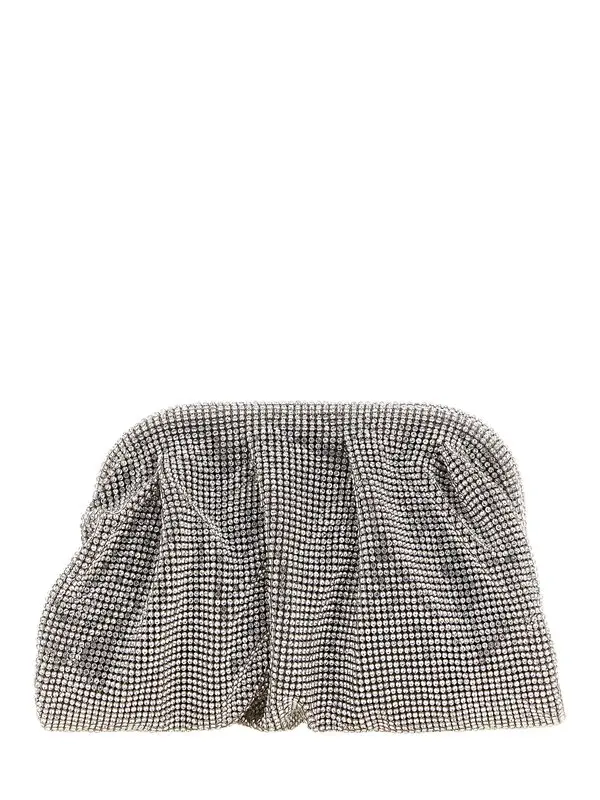 Benedetta Bruzziches Venus La Petite Crystal Mesh Clutch - Silver