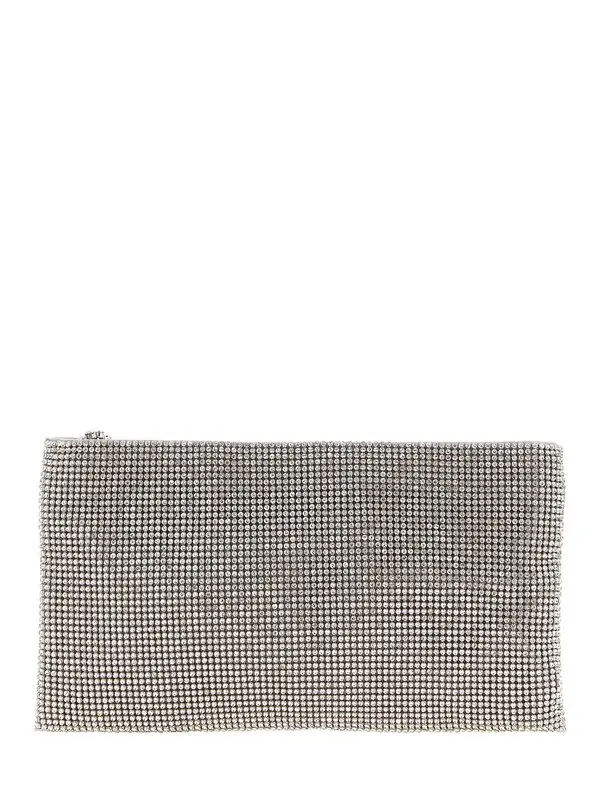 Benedetta Bruzziches Your Best Friend La Petite' Embellished Crystal Mesh Clutch - Silver