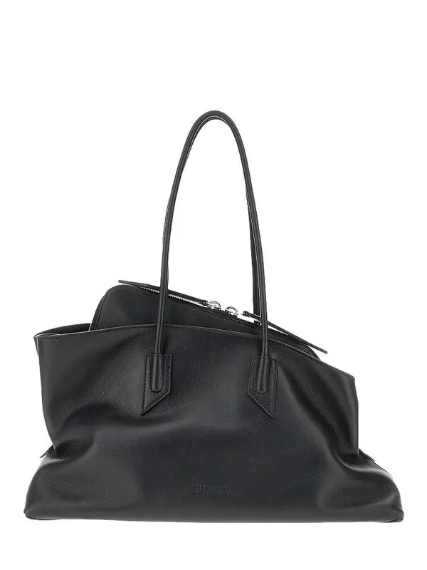 Attico La Passeggiata" Leather Medium Bag - Black
