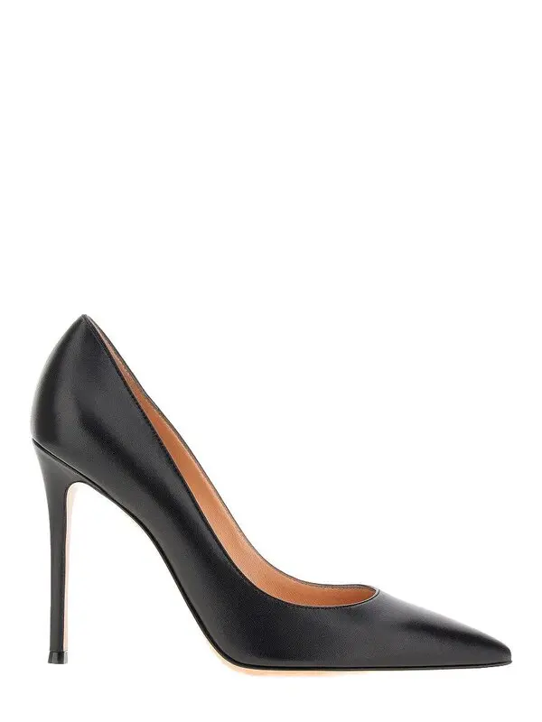 GIANVITO ROSSI Nappa Leather Stiletto Pumps - Black