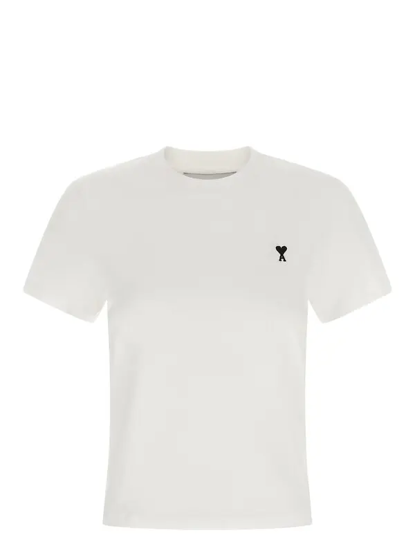 AMI Paris De Coeur Cropped T-shirt - Multicolor