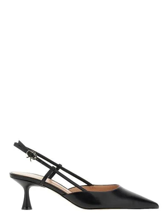 GIANVITO ROSSI Slingback Pumps With Ribbon Buckle - Black