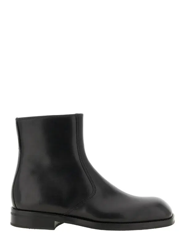 LEMAIRE Zip Ankle Boots - Black