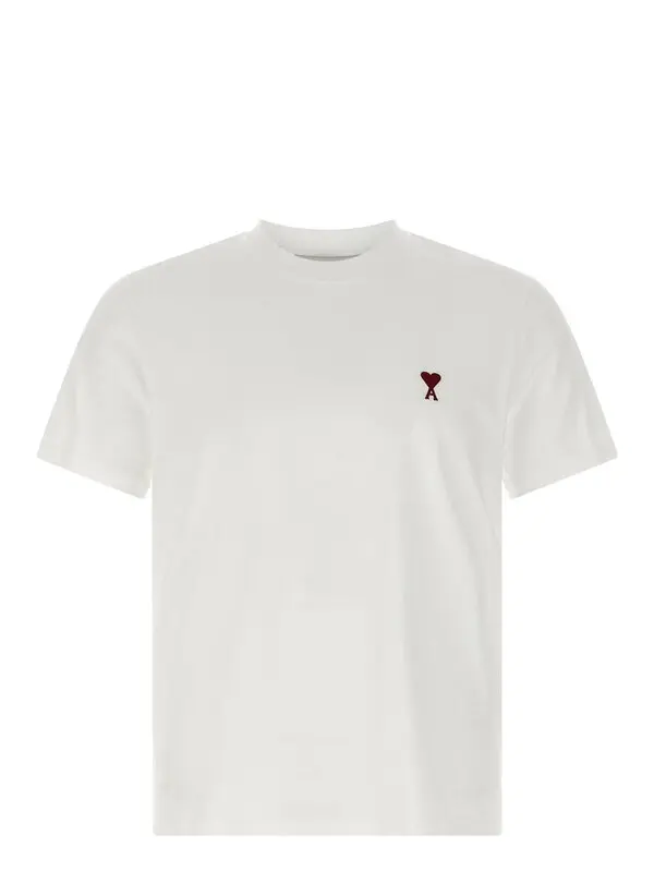 AMI Paris De Coeur" Organic Cotton T-shirt - White