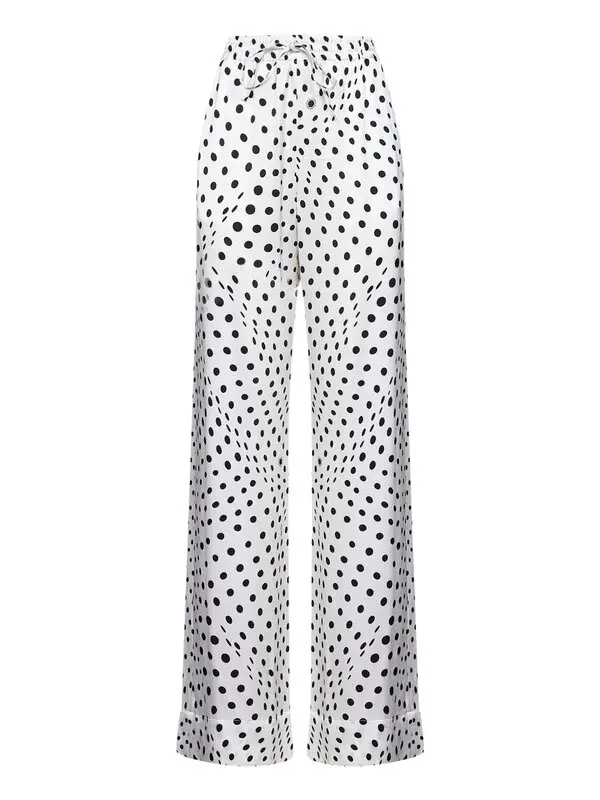 Stella McCartney Polka Dot Viscose Wide-leg Trousers - Multicolor