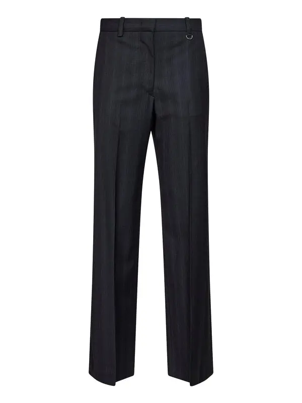 Isabel Marant Étoile Dark Anthracite Check Virgin Wool Trousers - Multicolor