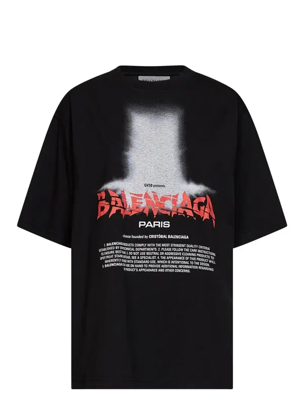 Balenciaga Oversized T-shirt With Graphic Print - Multicolor