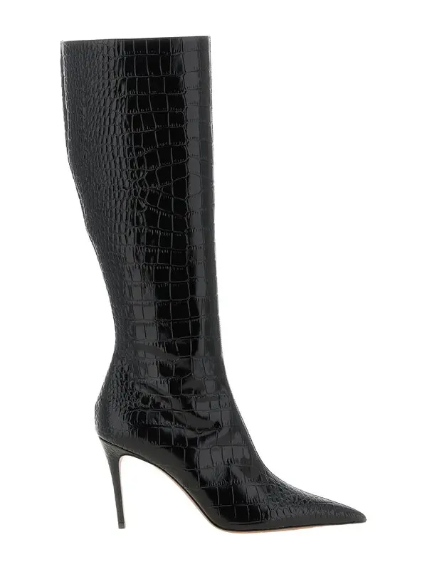 Paris Texas Vera Knee-high Stiletto Boots - Black