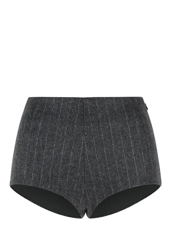 Andamane The Attico Tami Melange Grey Wool Blend Culottes - Gray