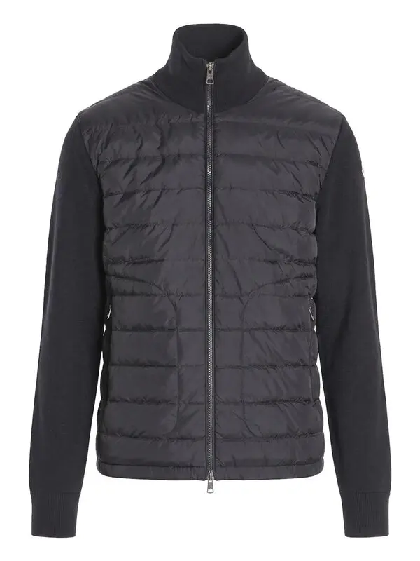 Moncler Zipped Padded Cardigan - Black