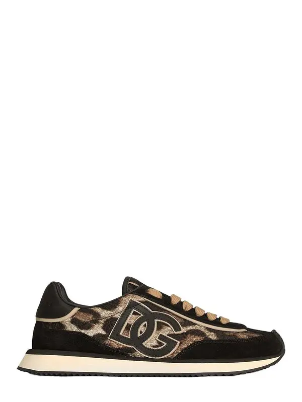 Dolce & Gabbana Dg Cushion Sneakers With Leopard Print - Multicolor