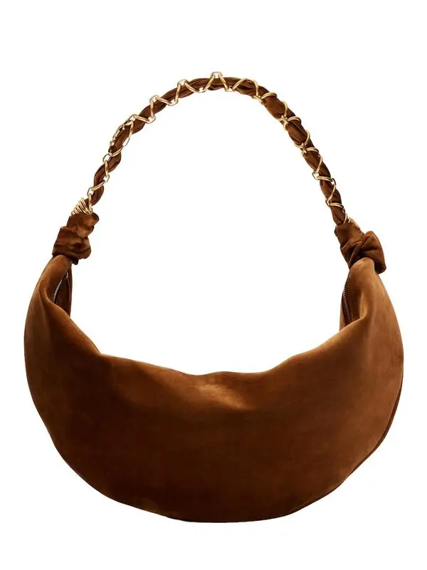 Saint Laurent Amalia Suede Shoulder Bag - Brown