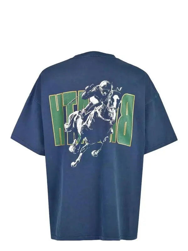 BREATH Horse Graphic-print T-shirt - Blue