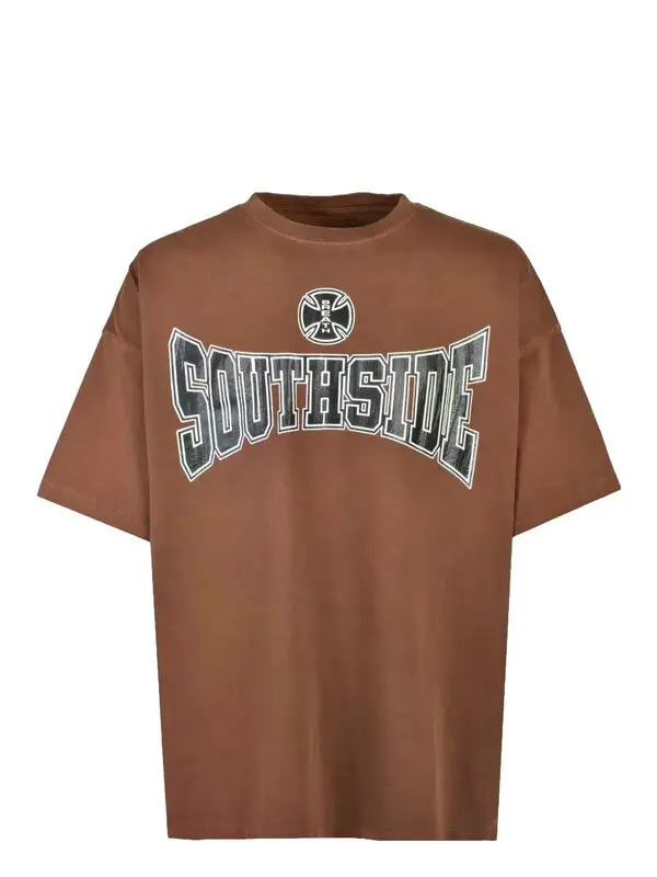 BREATH Southside Cross Graphic-print T-shirt - Brown